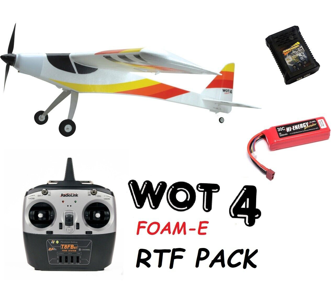 Ripmax WOT 4 Foam-E Mk2+ **SPECIAL RTF PACK** RC Model Aircraft ...